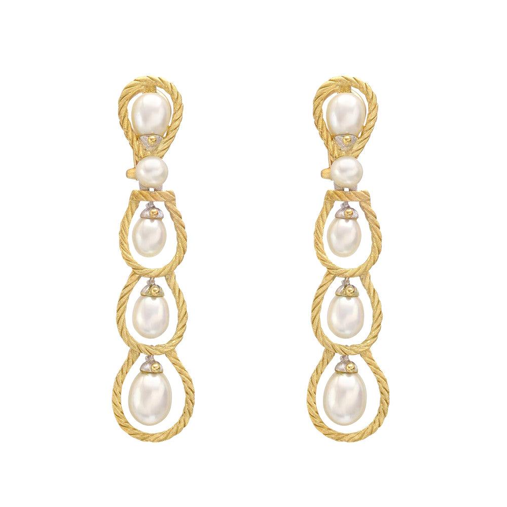 Buccellati Pearl Earrings - 13 For Sale on 1stDibs