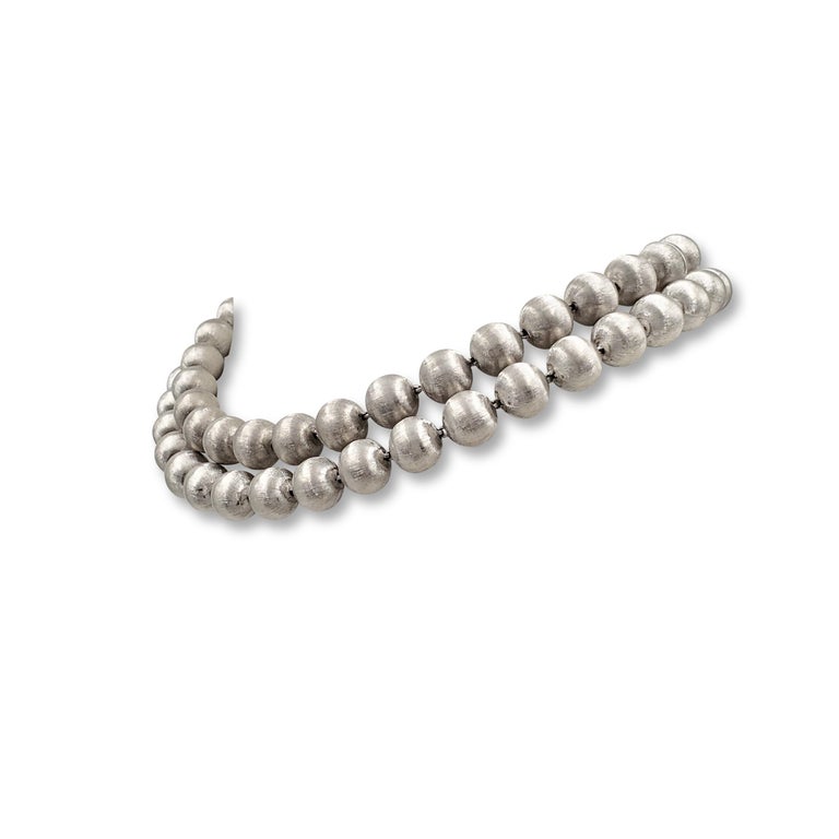Buccellati 'Rigato' White Gold Necklace Set For Sale at 1stDibs