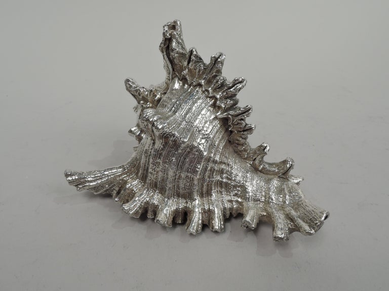 Buccellati Italian Silver Conch Seashell For Sale at 1stDibs