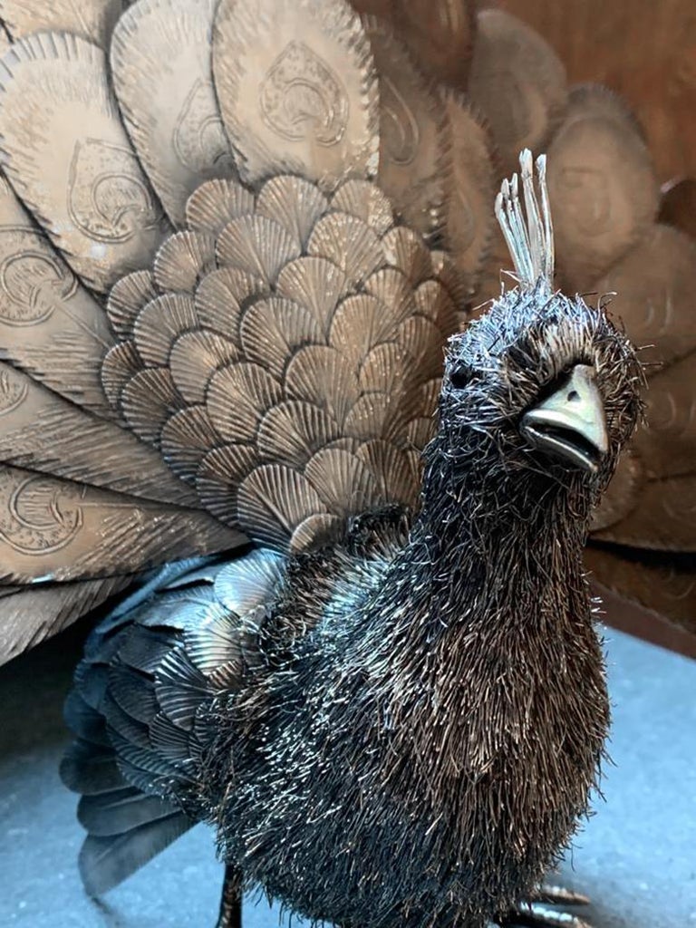 Buccellati Silver Furry Animals Peacock For Sale at 1stDibs