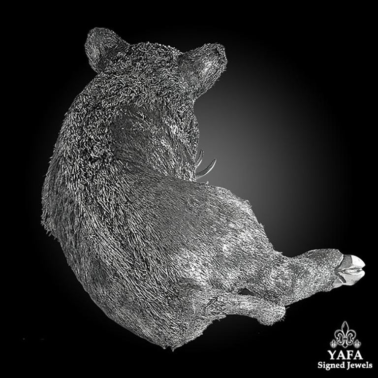 Buccellati Silver Furry Boar For Sale at 1stDibs
