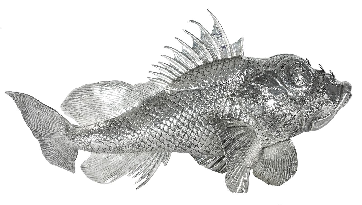 Buccellati Silver Sea Rock Fish Centerpiece For Sale at 1stDibs ...