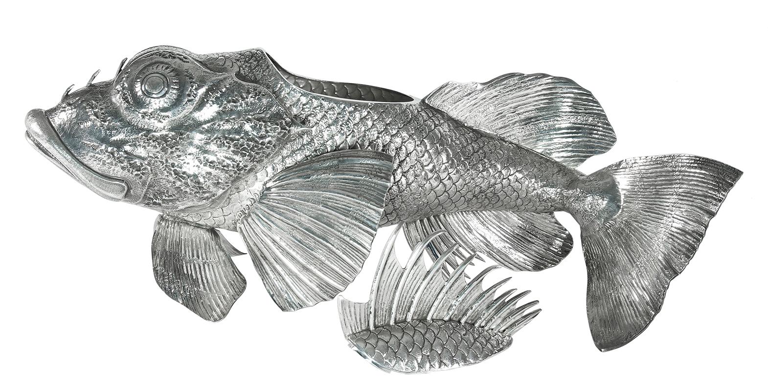 Buccellati Silver Sea Rock Fish Centerpiece For Sale at 1stDibs ...
