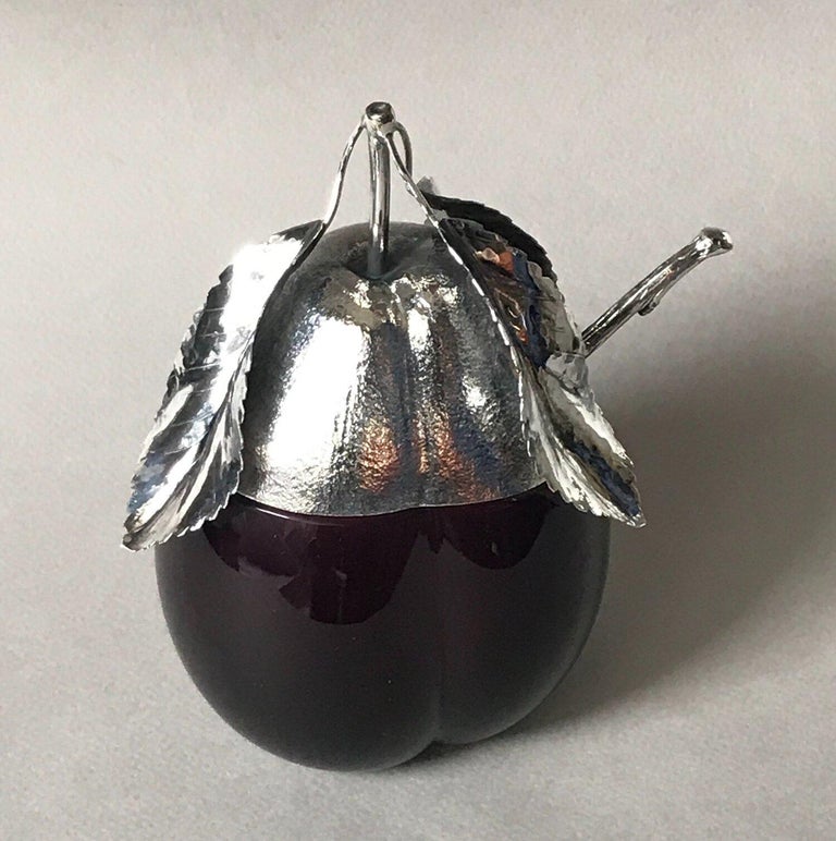 Buccellati Sterling Silver Jam Jar with Spoon For Sale at 1stDibs