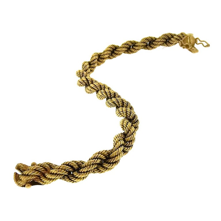 Buccellati Twisted Rope Bracelet with Box For Sale at 1stDibs