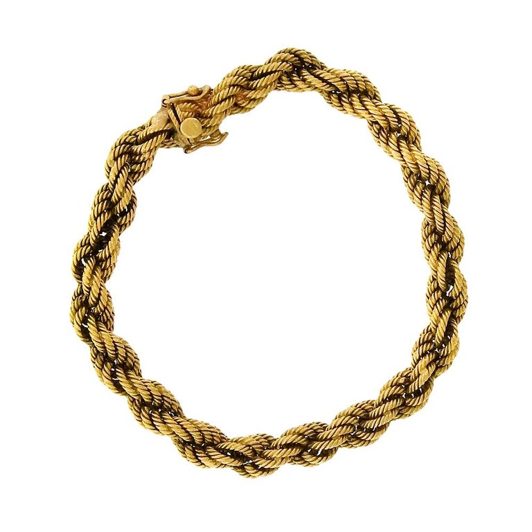 Buccellati Twisted Rope Bracelet with Box For Sale at 1stDibs