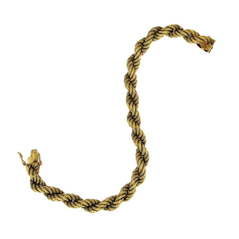 Buccellati Twisted Rope Bracelet with Box For Sale at 1stDibs