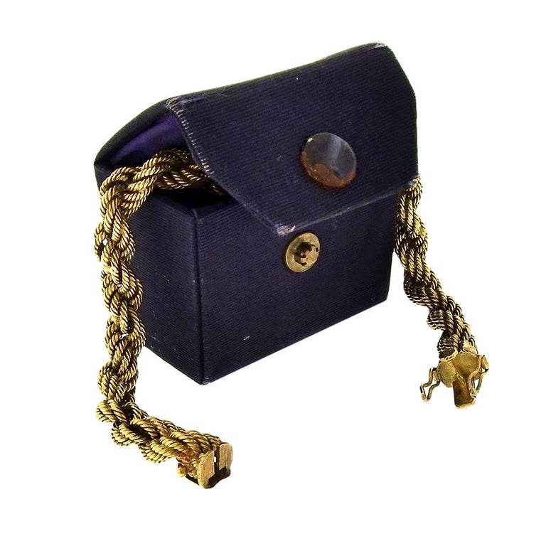 Buccellati Twisted Rope Bracelet with Box For Sale at 1stDibs