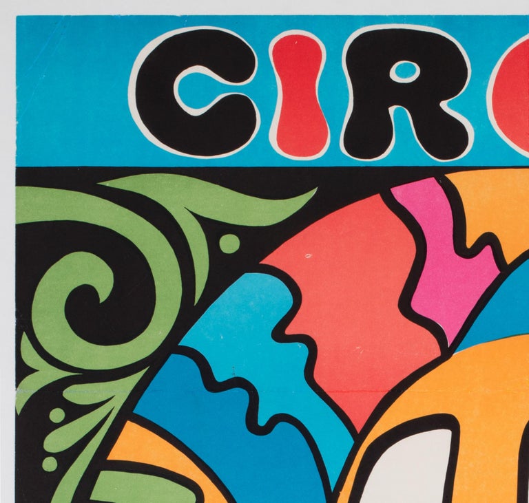 Bucharest Clown 1974 Romanian Circus Poster For Sale at 1stDibs