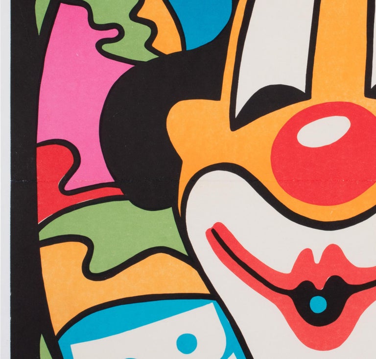 Bucharest Clown 1974 Romanian Circus Poster For Sale at 1stDibs