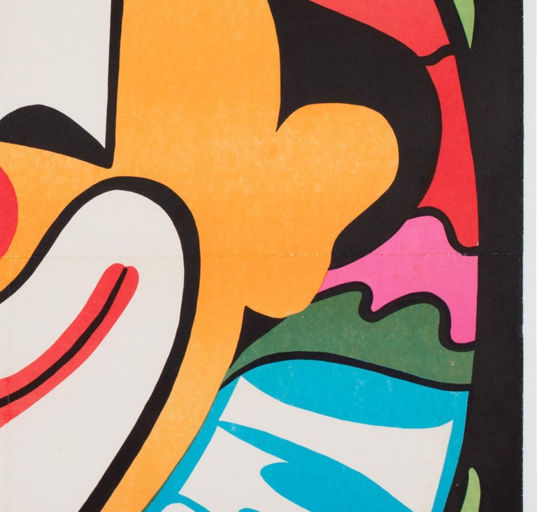 Bucharest Clown 1974 Romanian Circus Poster For Sale at 1stDibs