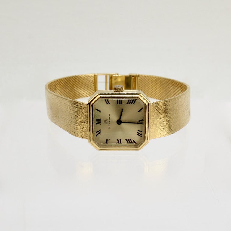 Bucherer 18 Karat Gold Wrist Watch For Sale at 1stDibs