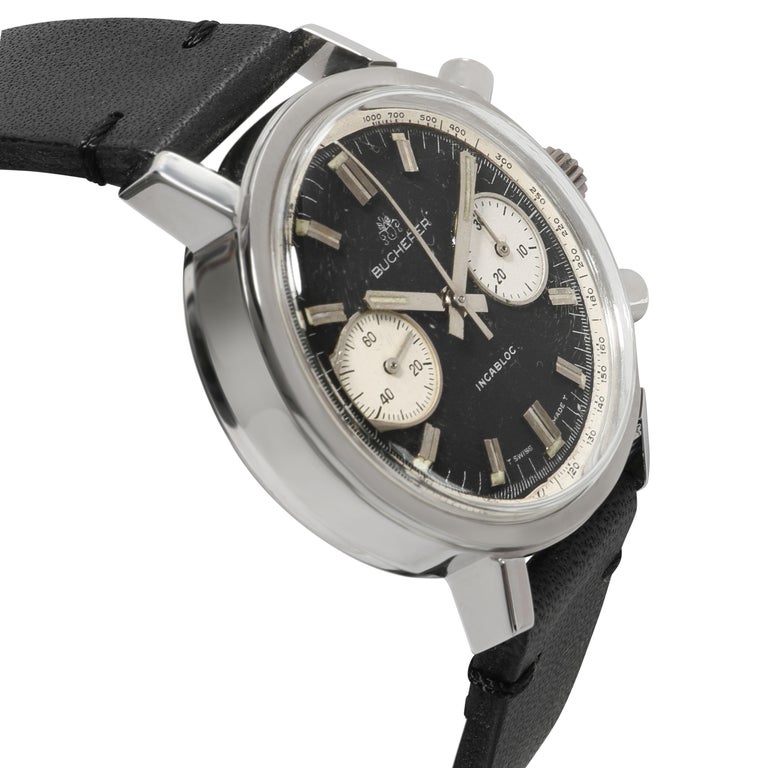 Bucherer Chrono Chrono Men's Vintage Watch in Stainless Steel For Sale ...