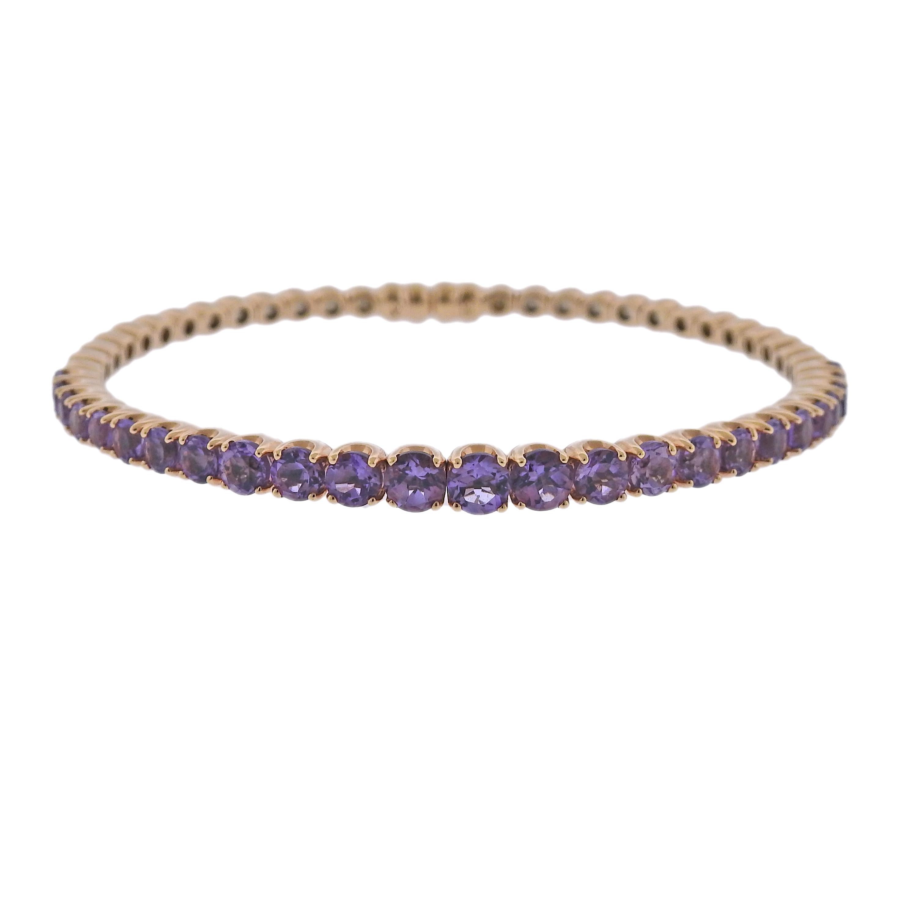 Edwardian Rose Gold and Amethyst Bangle Bracelet at 1stDibs