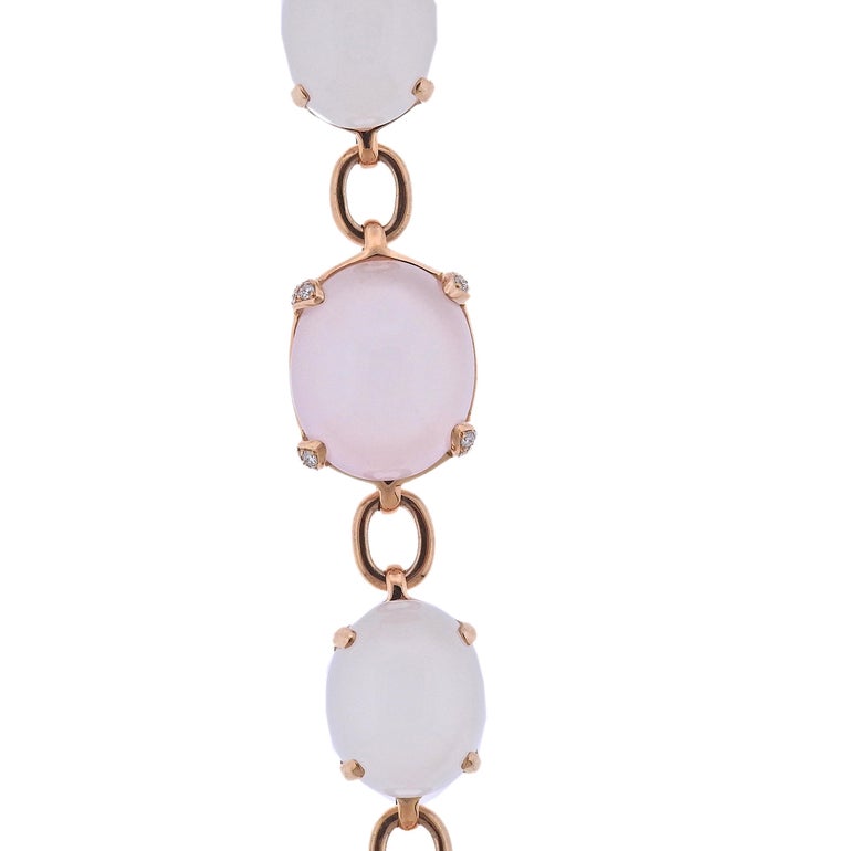 Bucherer Rose Gold Diamond Quartz Bracelet For Sale at 1stDibs