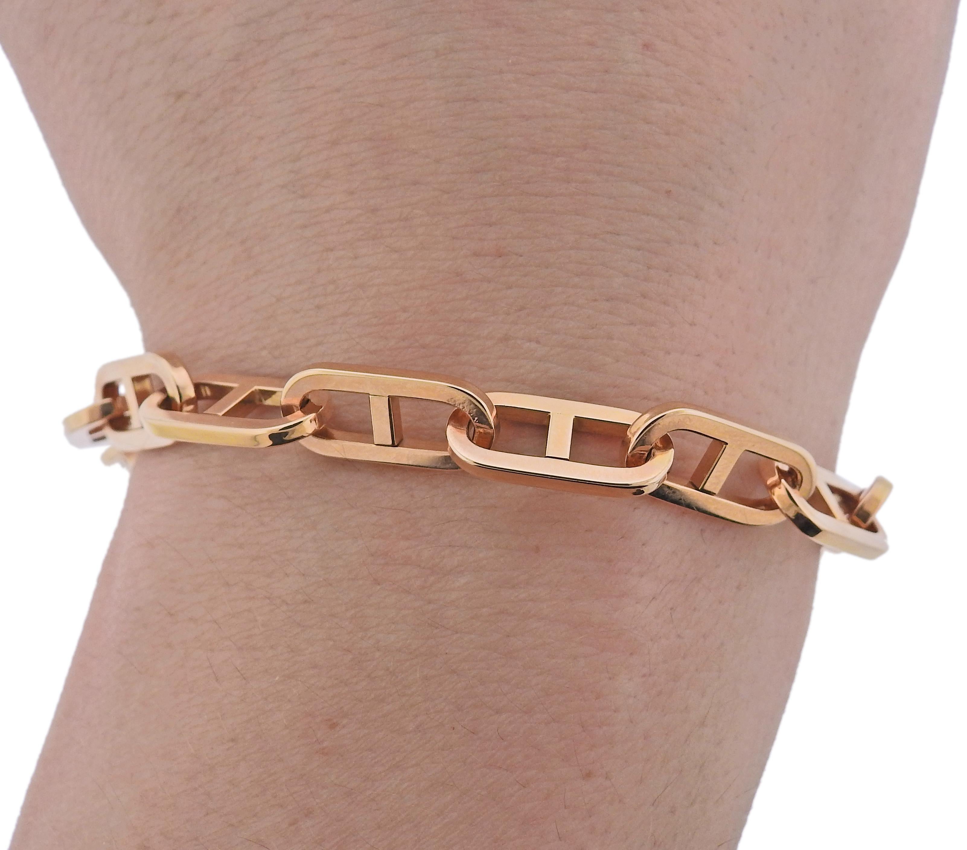 Bucherer Rose Gold Link Bracelet For Sale at 1stDibs