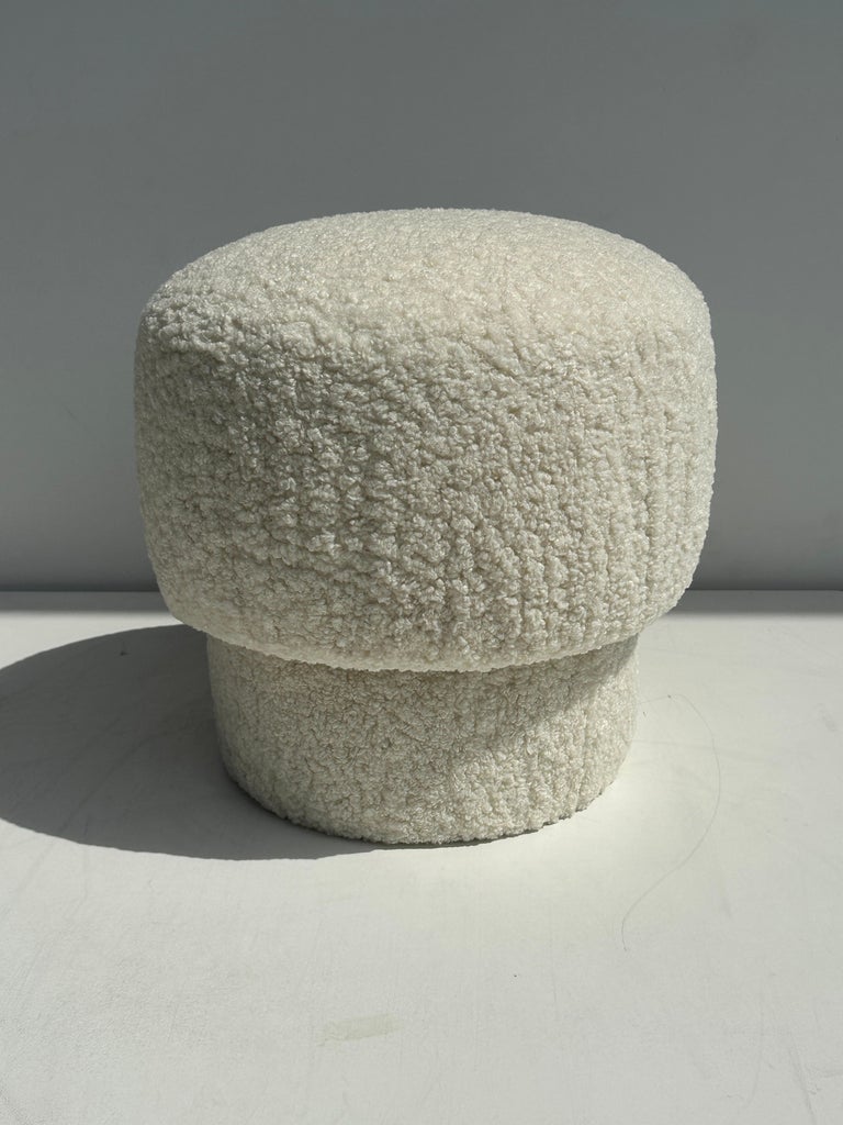 Bucle Mushroom Poof Stool For Sale at 1stDibs