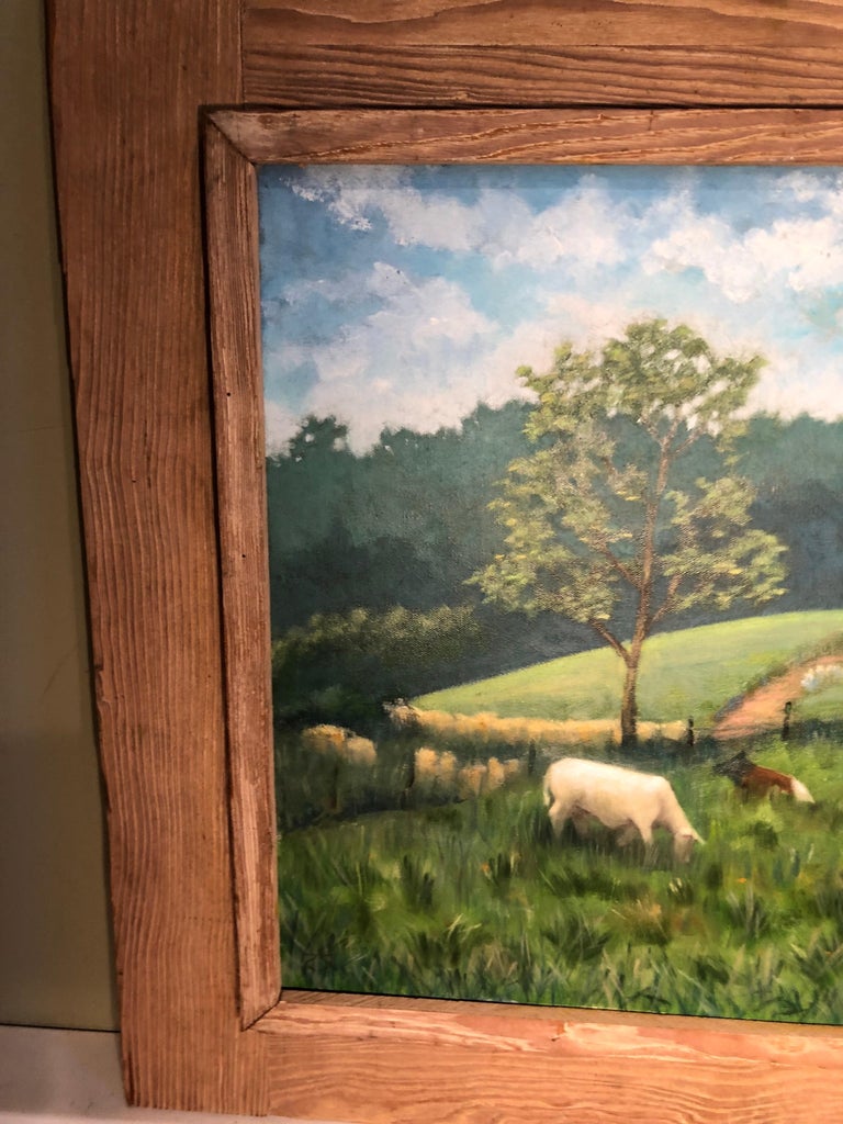 Bucolic Farm Landscape with Sheep For Sale at 1stDibs