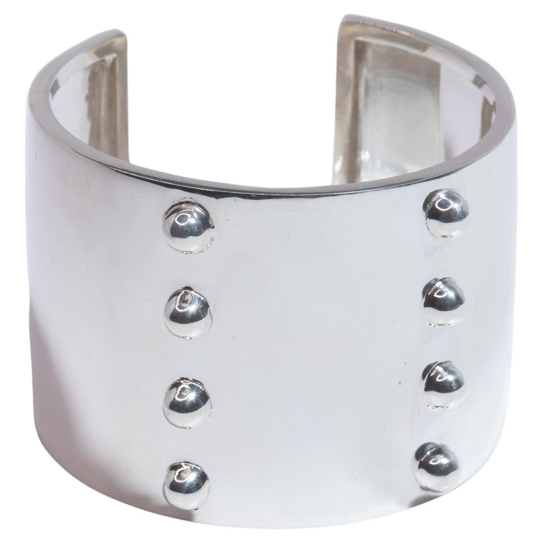 Fouche Bespoke Horn Sapphire Emerald Ruby Wood Silver Cuff Bracelet For ...