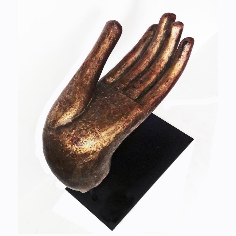Gold Buddha Hand Sculptures, Late 20th Century at 1stDibs
