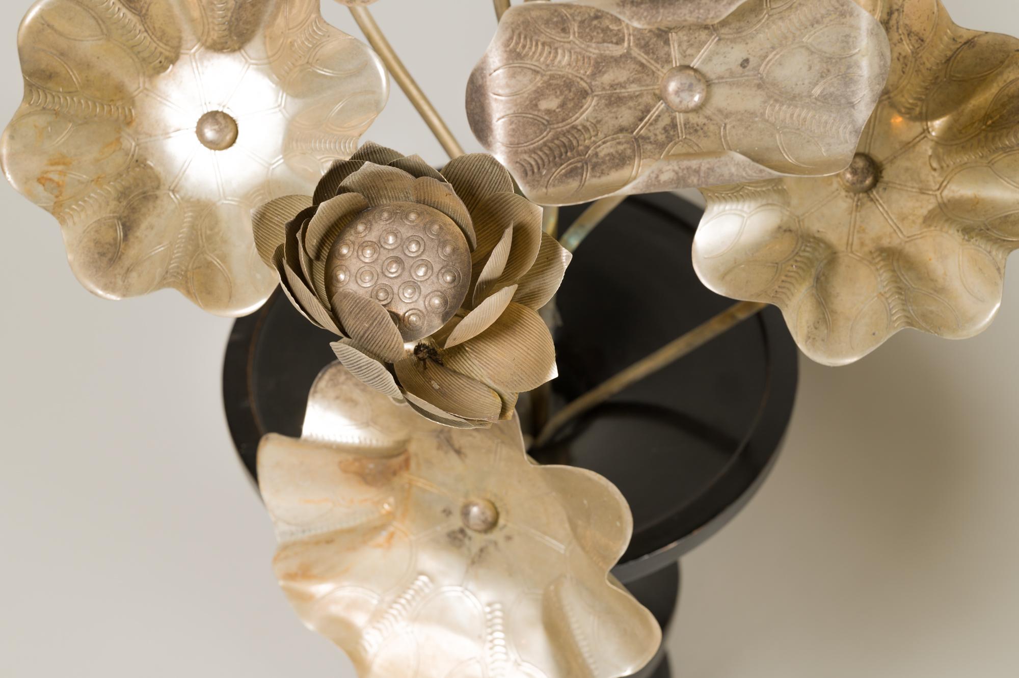 Buddhist Metal Temple Flowers at 1stDibs