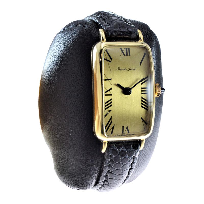 Bueche Girod 18 Karat, Yellow Midcentury Watch Originally Owned by ...