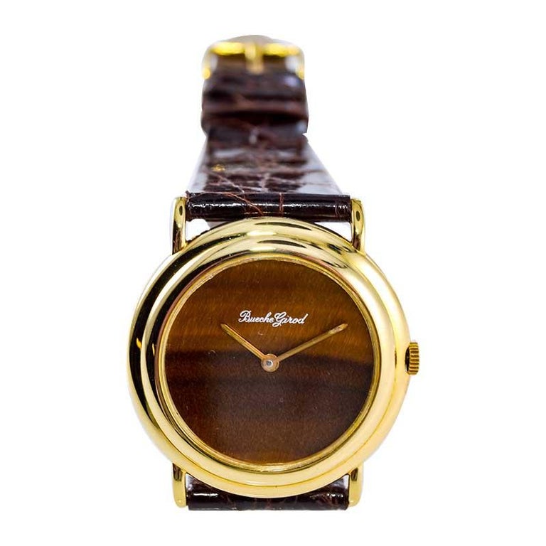 Bueche Girod Rare Tiger Eye Dress Watch with Micro Rotor Winding For ...