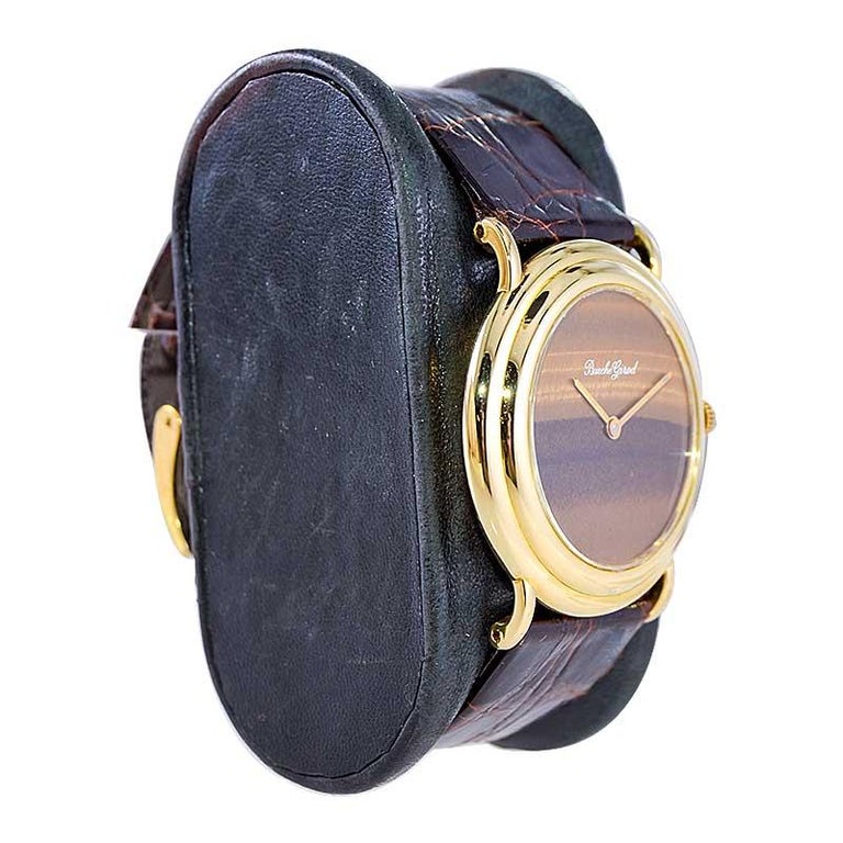 Bueche Girod Rare Tiger Eye Dress Watch with Micro Rotor Winding For ...