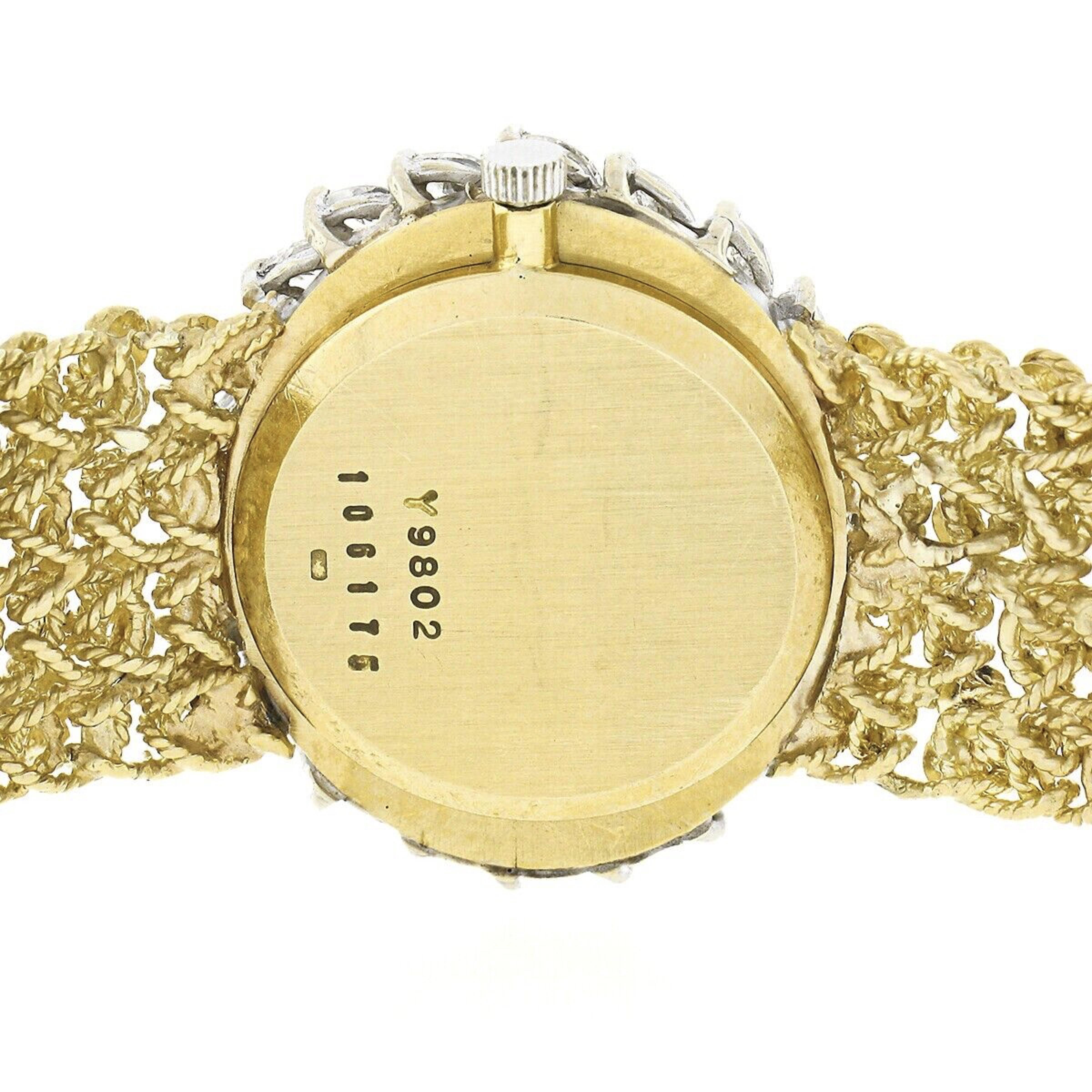 Bueche Girod Tigers Eye 18k Gold 2.64ctw Marquise Diamond Oval Wrist ...