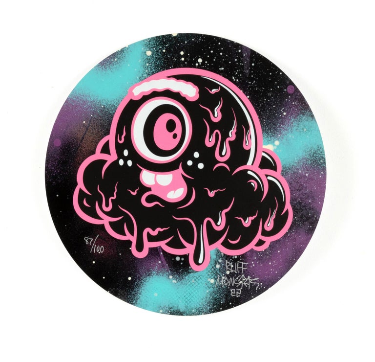 Buff Monster - Looking forward (Black/Purple) For Sale at 1stDibs