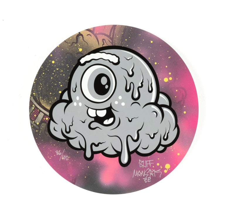 Buff Monster - Looking forward (Grey/Pink) For Sale at 1stDibs