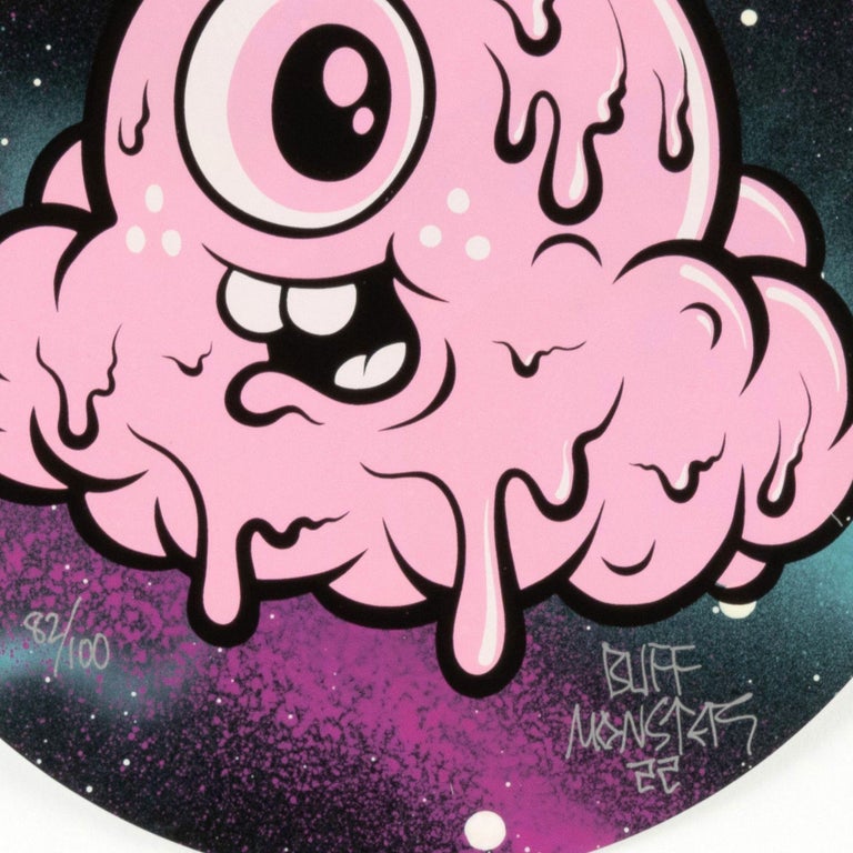 Buff Monster - Looking forward (Light Pink/Purple) For Sale at 1stDibs