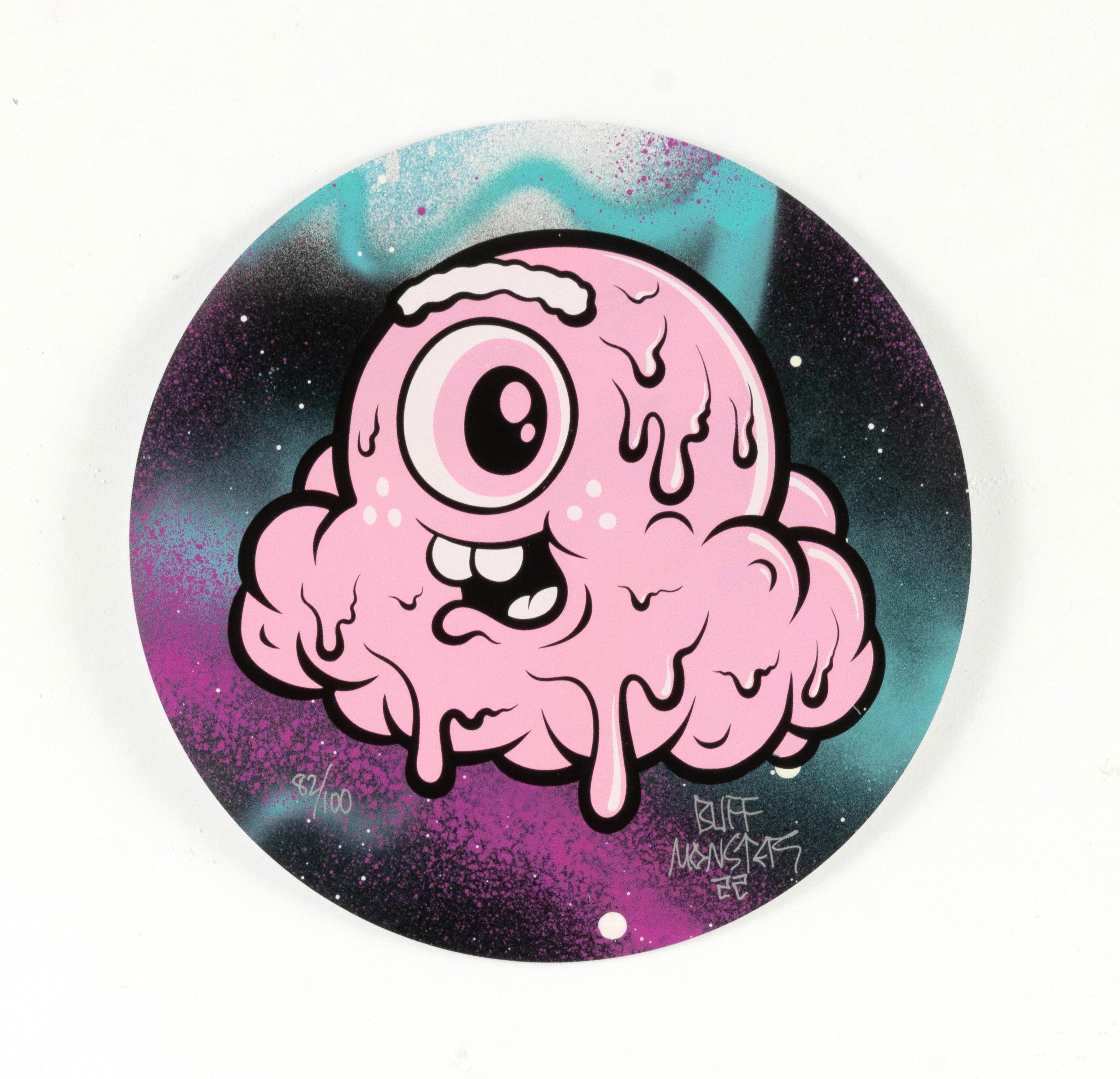 Buff Monster - Looking forward (Light Pink/Purple) For Sale at 1stDibs