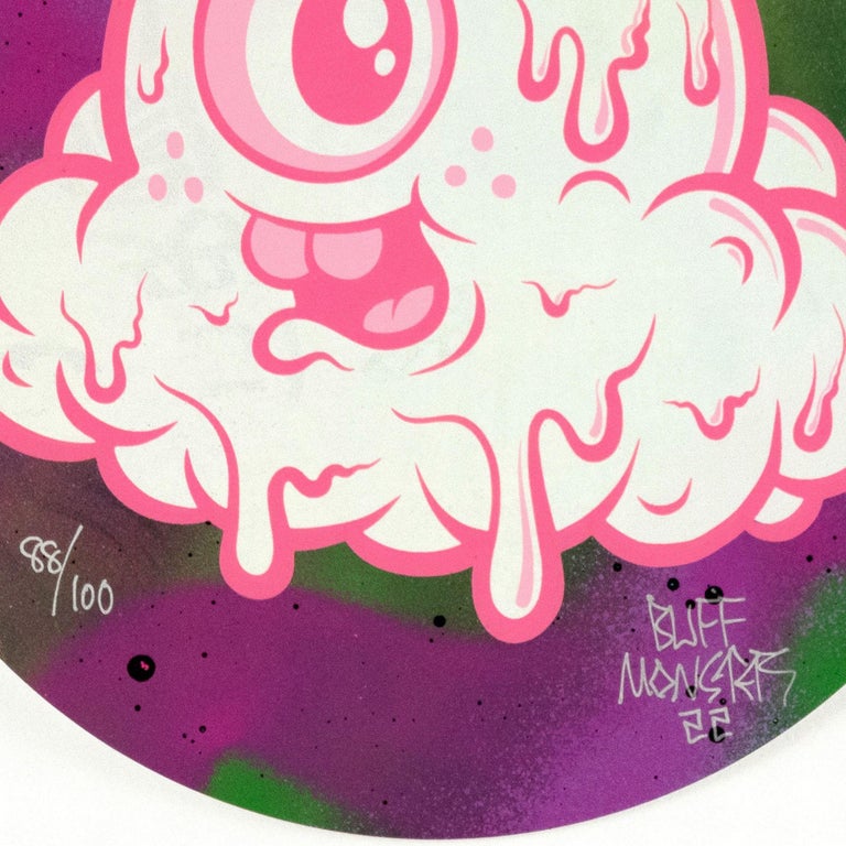 Buff Monster - Looking forward (Light Pink/Violet) For Sale at 1stDibs