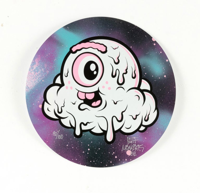 Buff Monster - Looking forward (Silver/Purple) For Sale at 1stDibs