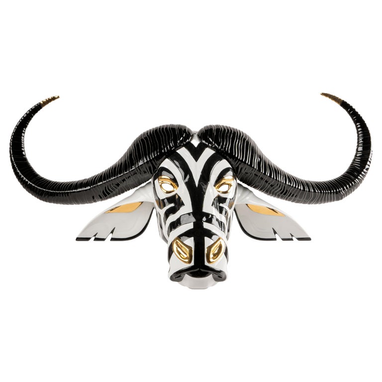 Buffalo Mask 'Black-Gold' For Sale at 1stDibs