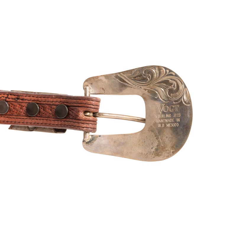 Buffalo Sterling Buckle on Vogt Belt For Sale at 1stDibs