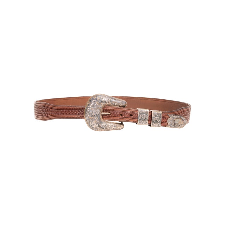 Buffalo Sterling Buckle on Vogt Belt For Sale at 1stDibs