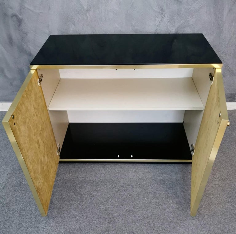 Buffet Cabinet Brass and Mirror by Renato Zevi, Italy, 1970s at 1stDibs ...