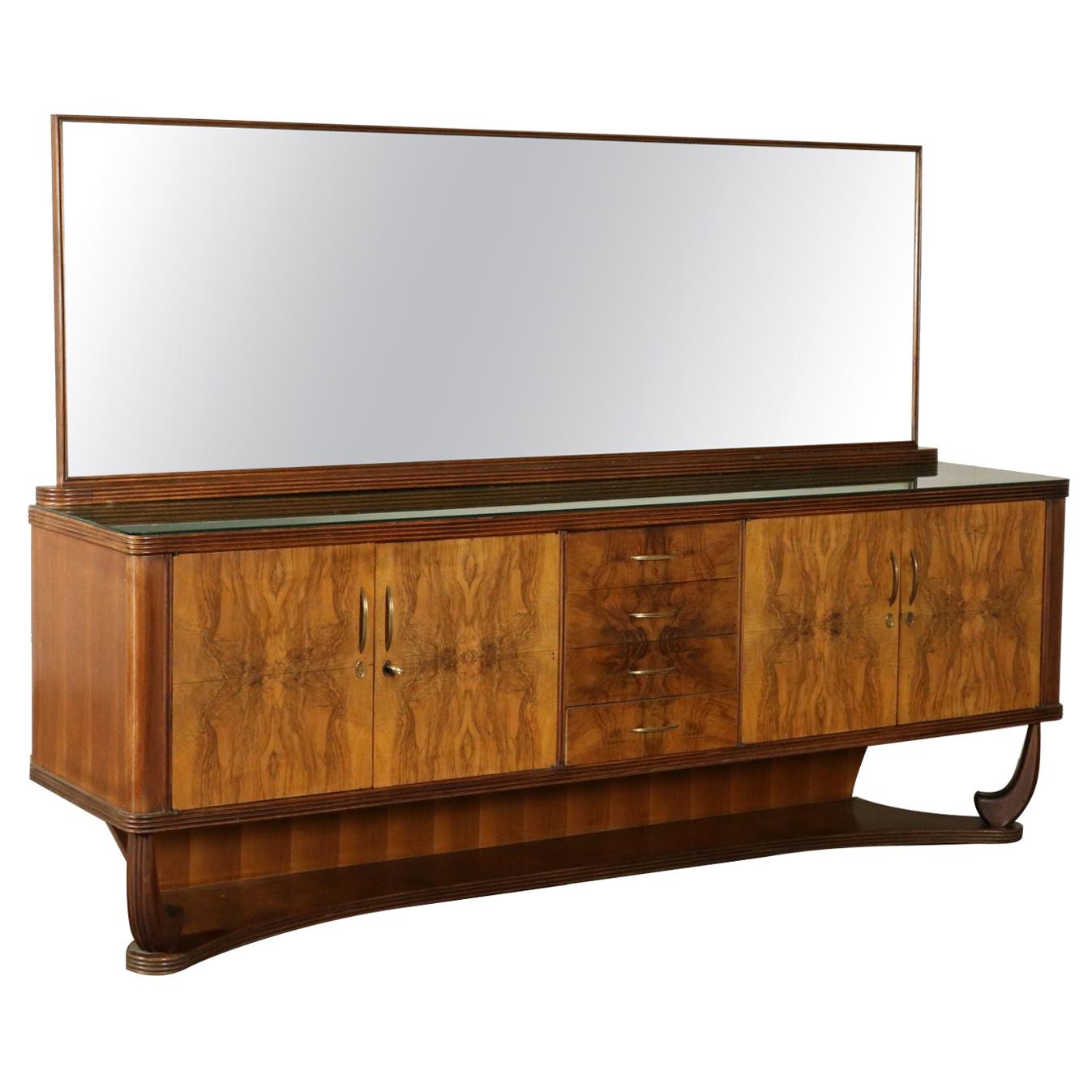 Low Vintage Mirror Buffet at 1stdibs