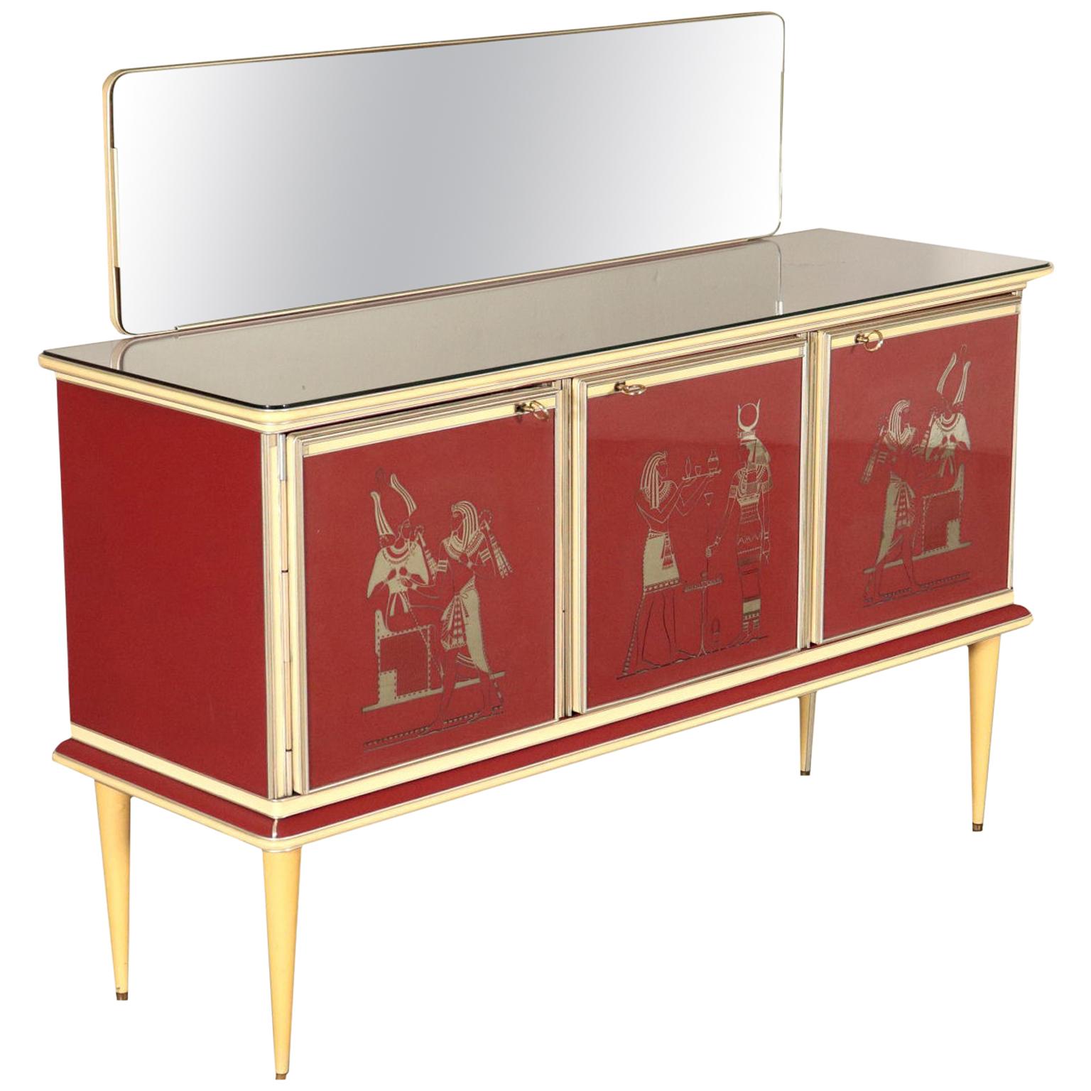 Vintage Buffet with Mirror, Italy, 1950s at 1stDibs