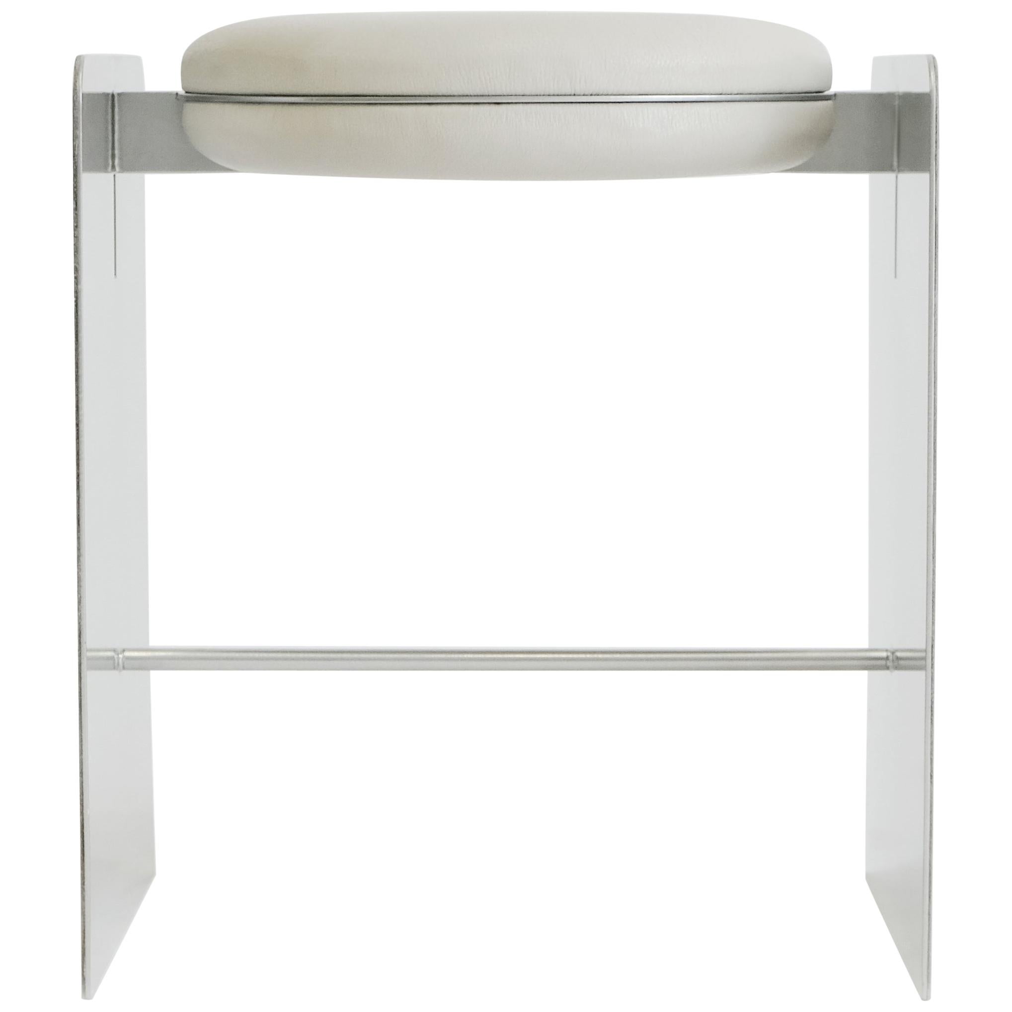 Building Blocks, Geometric Double Duty Upholstered Metal Side Table or ...