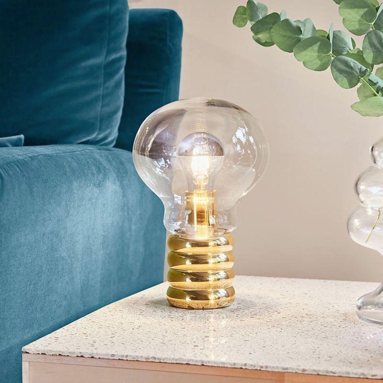 'Bulb Brass' Hand Blown Murano Crystal Glass Table Lamp in Brass for ...