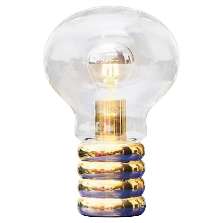 'Bulb Brass' Hand Blown Murano Crystal Glass Table Lamp in Brass for ...