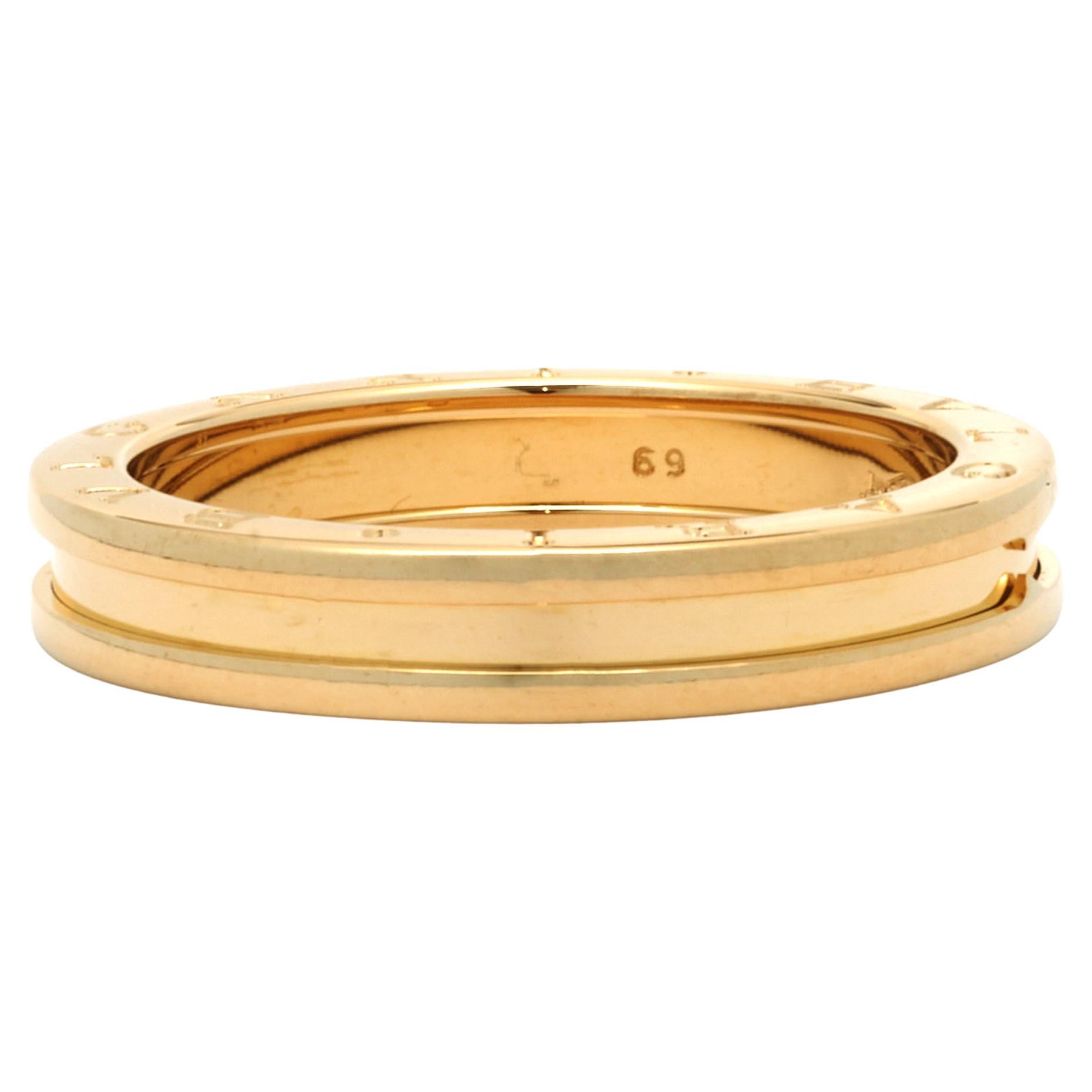 BULGARI B.Zero1 Pink Gold and Blue Marble 4 Band Ring Size 5.5 at 1stDibs