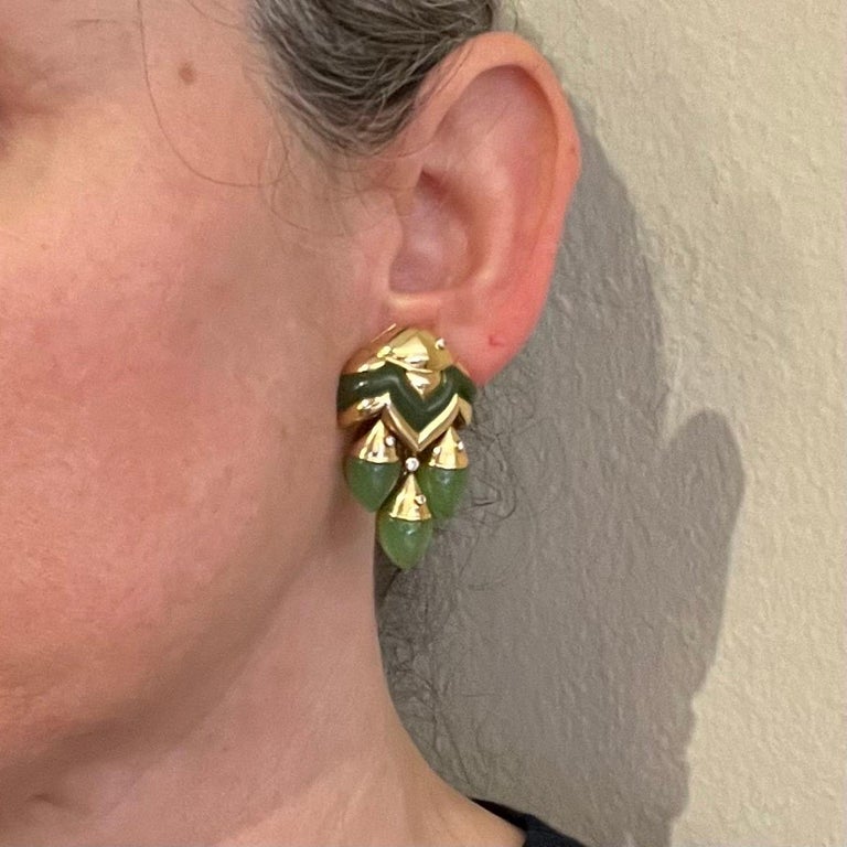 Bulgari 18 Karat Yellow Gold Diamond Chrysoprase Naturalia Fish ...