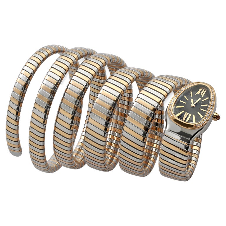 Bulgari, 18k Gold Two-Tone Serpenti Watch For Sale at 1stDibs
