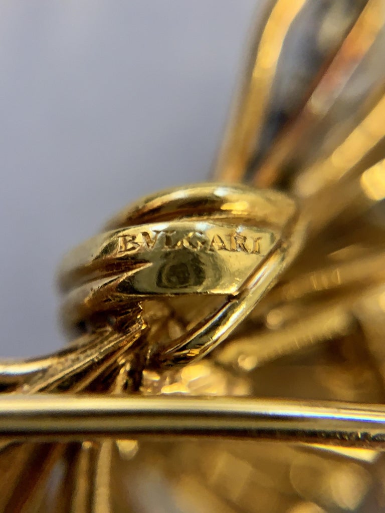 Bulgari Gold and Diamond Bouquet Brooch For Sale at 1stDibs | bulgari ...