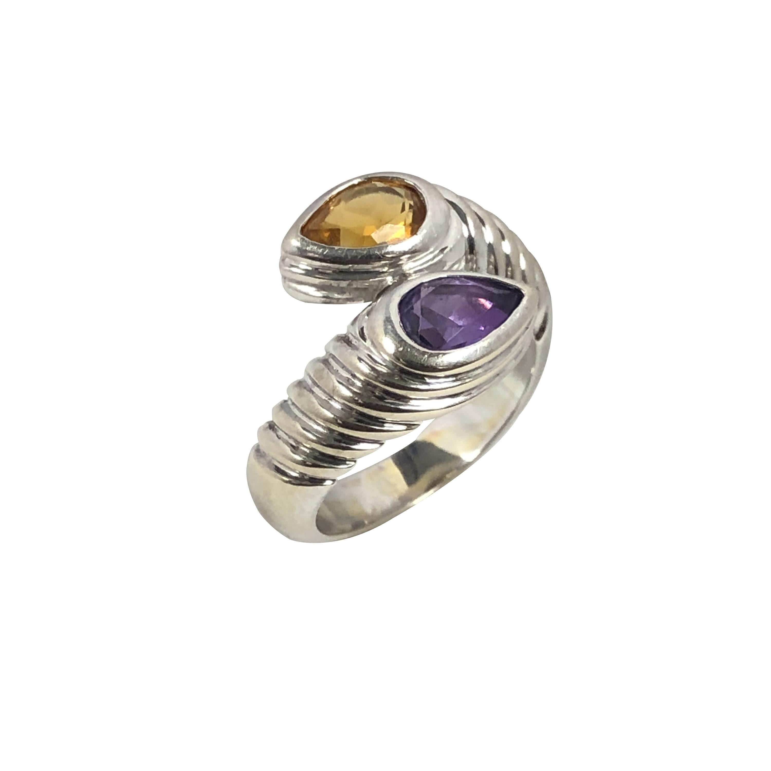 Bulgari Celtaura Citrine Peridot Tourmaline Amethyst Yellow Gold Ring ...