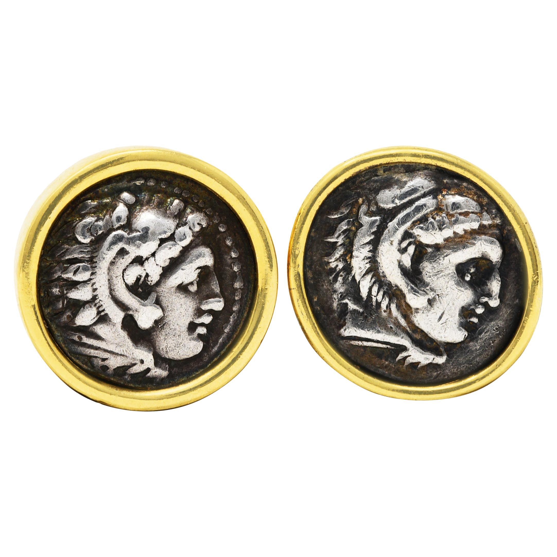 Bulgari Ancient Roman Coin Gold Cufflinks For Sale at 1stDibs | roman ...